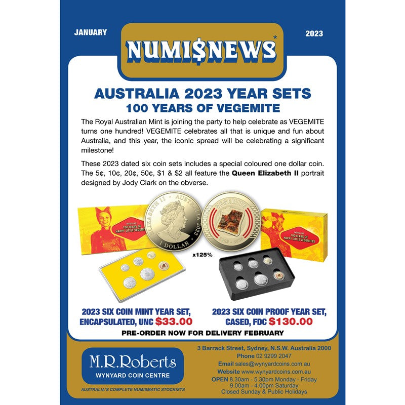 NUMI$NEWS - January 2023 – M.R.Roberts - Wynyard Coin Centre