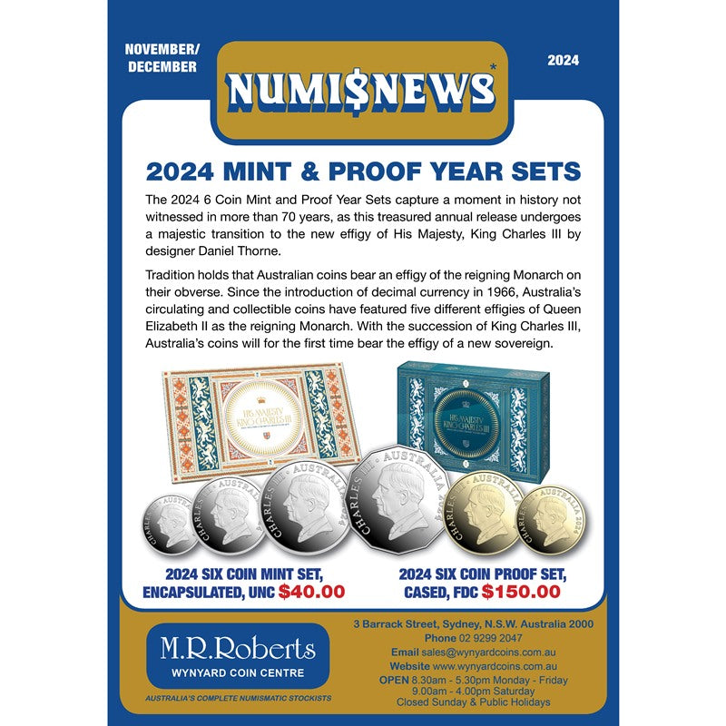 NUMI$NEWS® - November/December 2024 – M.R.Roberts - Wynyard Coin Centre