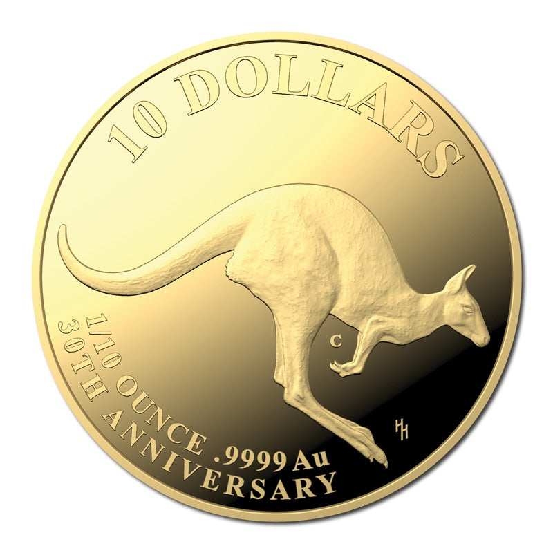 $10 2023 Kangaroo Series - Mob of Thirty Gold Proof – M.R.Roberts ...