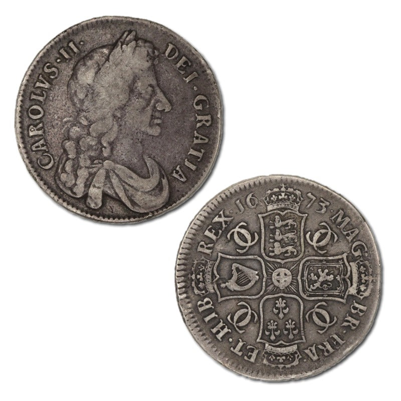 Great Britain 1673 Charles II Silver Halfcrown – M.R.Roberts - Wynyard ...