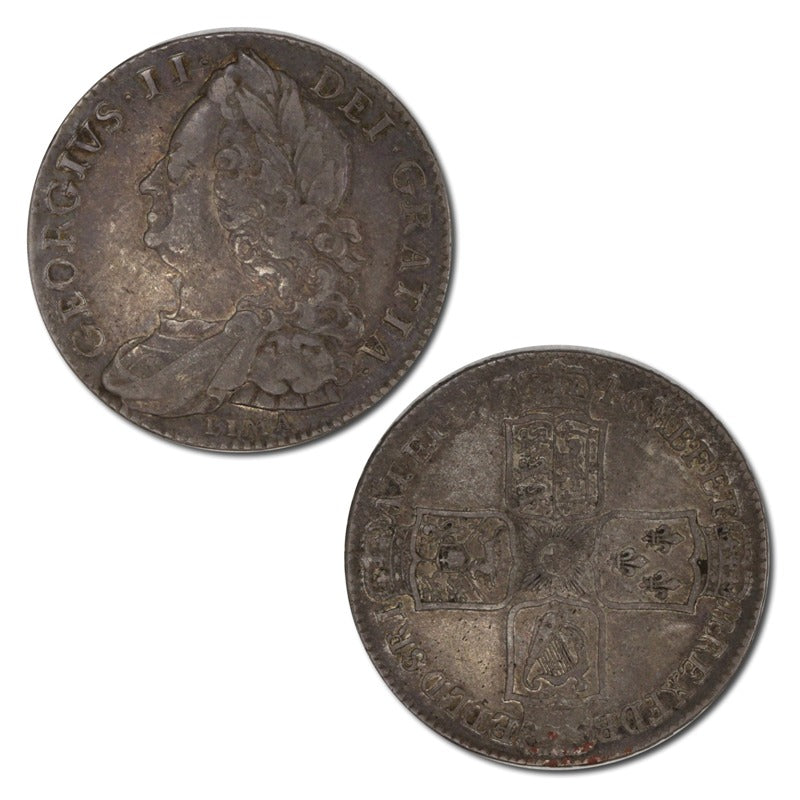 Great Britain 1746 George II Halfcrown VF+ – M.R.Roberts - Wynyard Coin ...