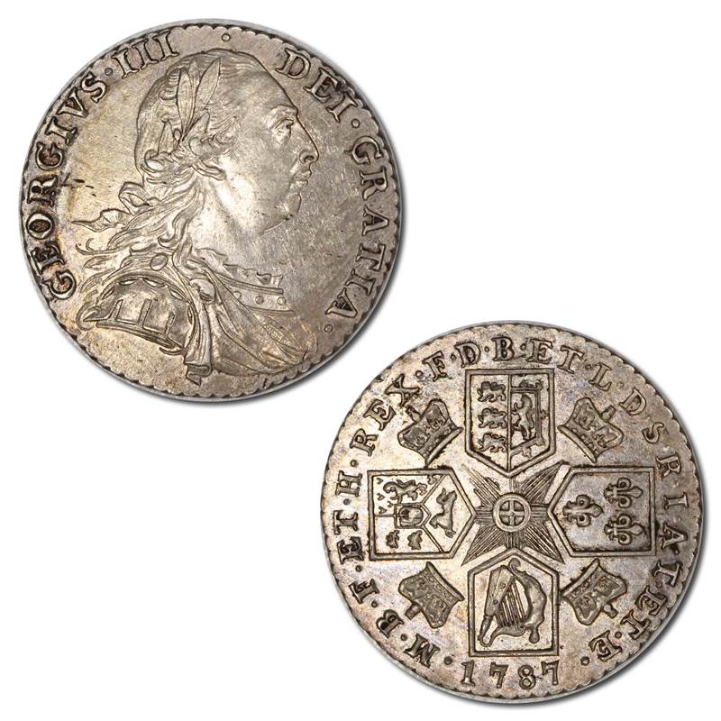 Great Britain 1787 George III Shilling S.3746 EF – M.R.Roberts ...