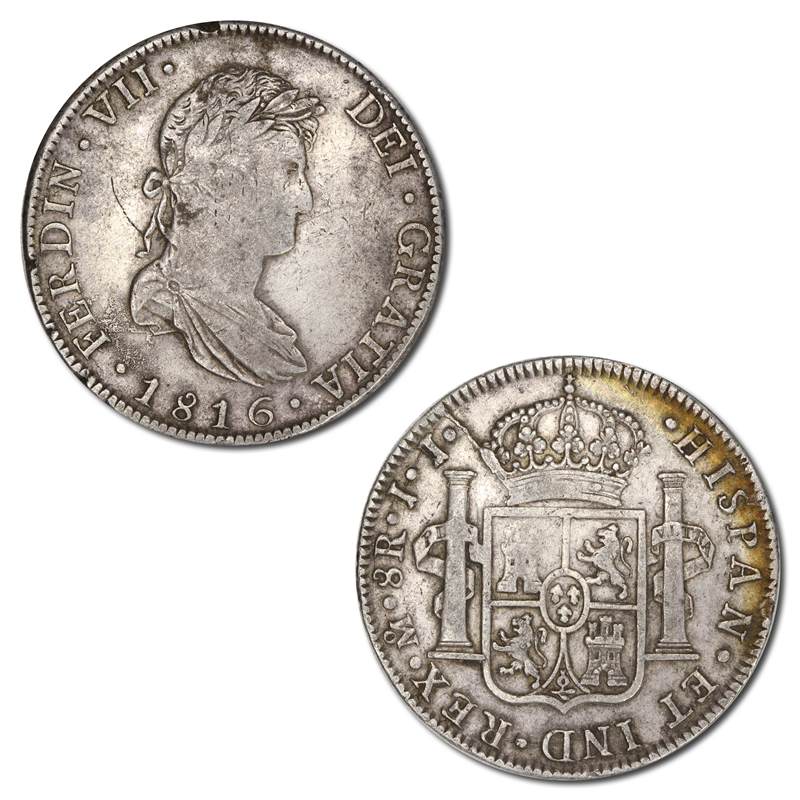 Mexico 1816 Ferdinand VII J.J Silver 8 Reales – M.R.Roberts - Wynyard ...