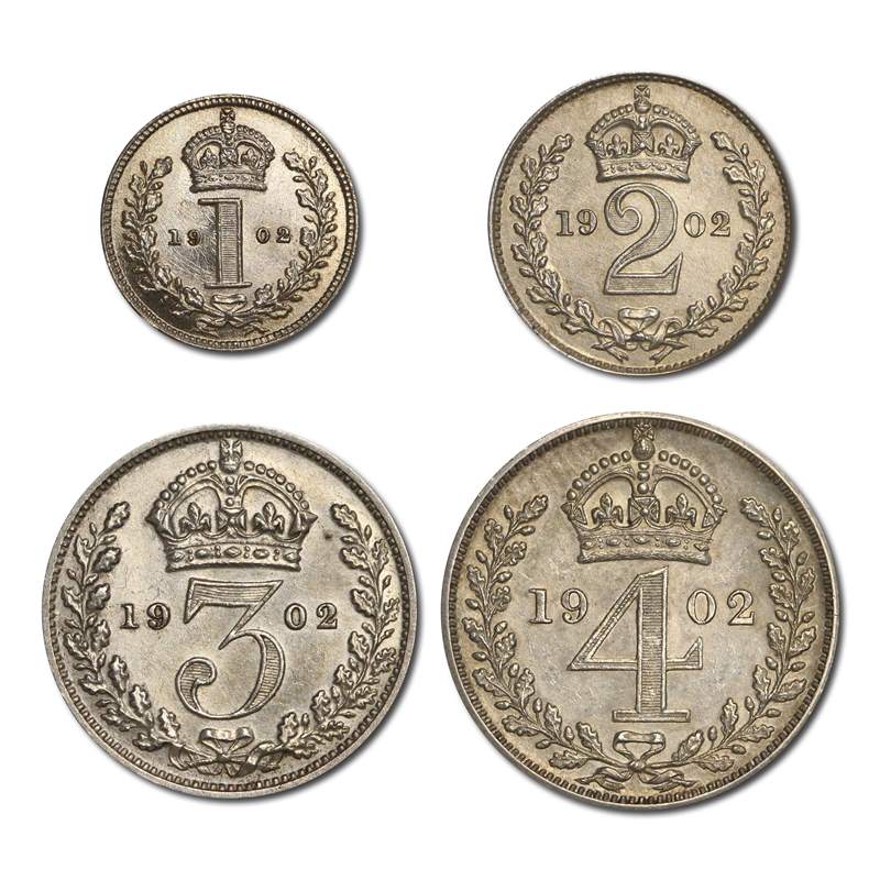 Great Britain 1902 Edward VII Maundy Set – M.R.Roberts - Wynyard Coin ...