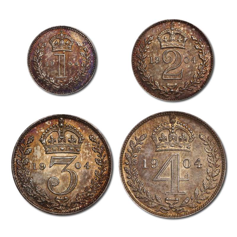 Great Britain 1904 Edward VII Silver Maundy Set – M.R.Roberts - Wynyard ...