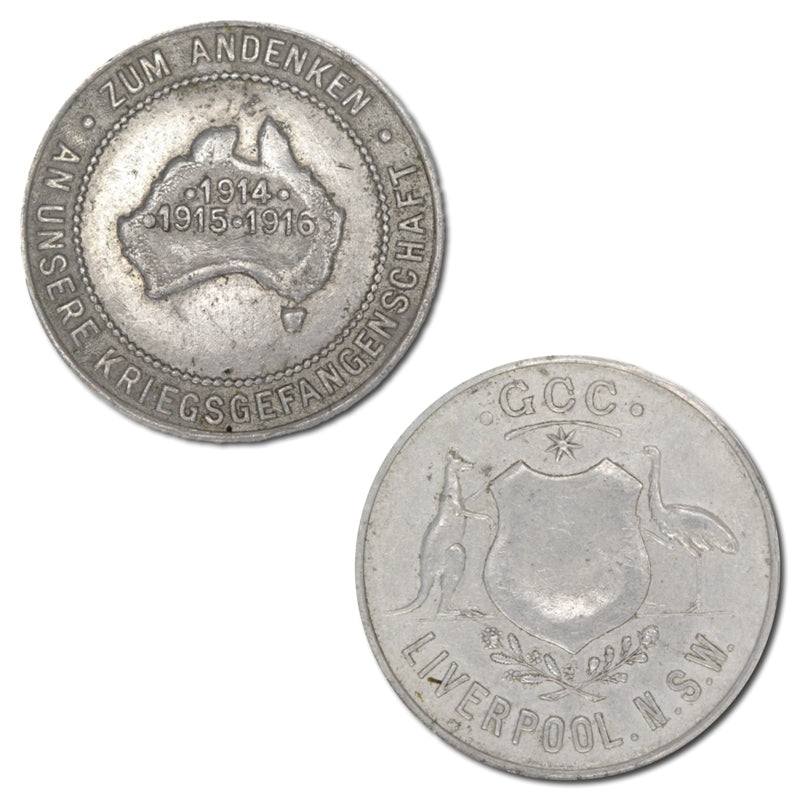 Australia 1914-16 German Concentration Camp Aluminium Token – M.R ...