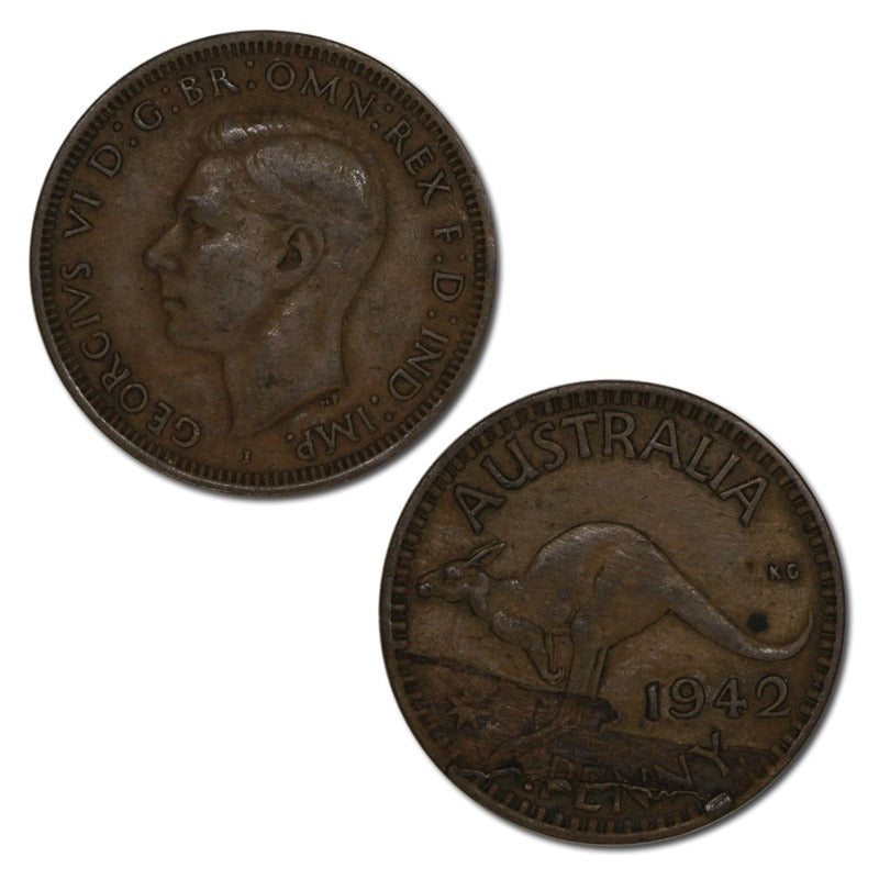 Australia 1944 Y. Penny Perth Error 10% Mistrike VF – M.R.Roberts ...