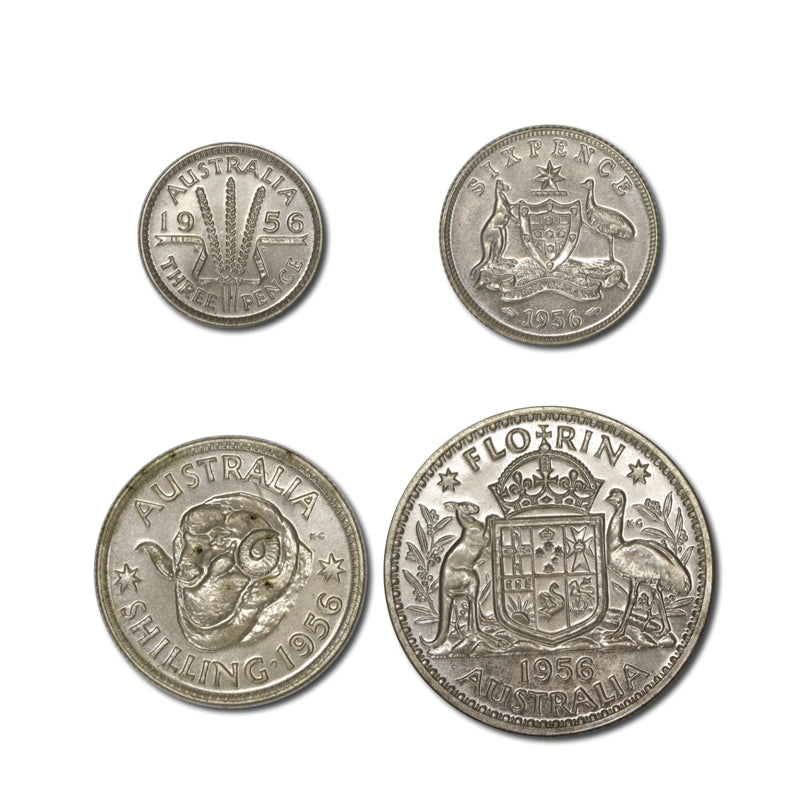 Australia 1956 Melbourne Mint 5 Coin Proof Set - Wynyard Coin Centre ...