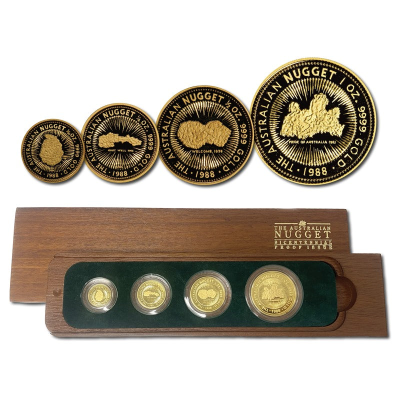 1988 Australian Nugget 4 Coin Gold Proof Set – M.R.Roberts - Wynyard ...