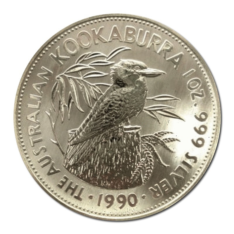 1990 Kookaburra 1oz Silver UNC – M.R.Roberts - Wynyard Coin Centre