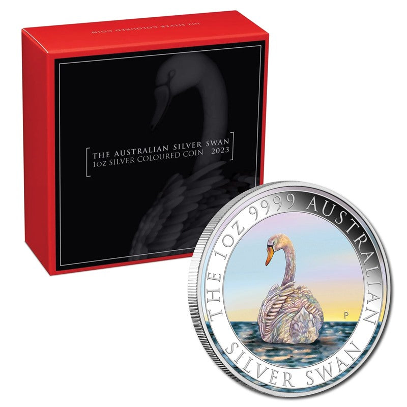 2023 Swan 1oz Silver Coloured Coin – M.R.Roberts - Wynyard Coin Centre