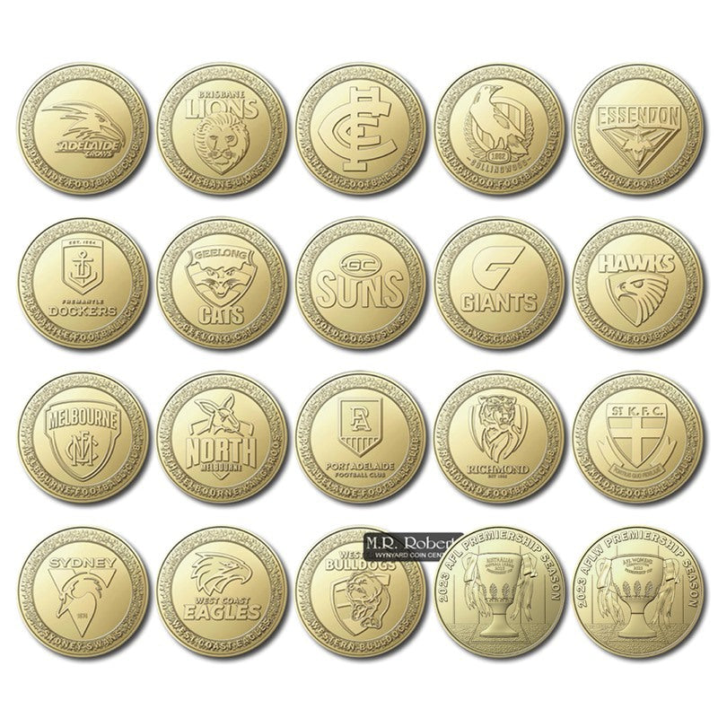 $1 2023 Australian Football League (AFL) 20 Coin Set with Folder – M.R ...