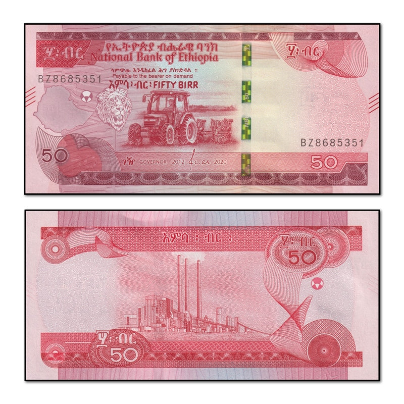 Ethiopia 2020 50 Birr P.56 CFU – M.R.Roberts - Wynyard Coin Centre