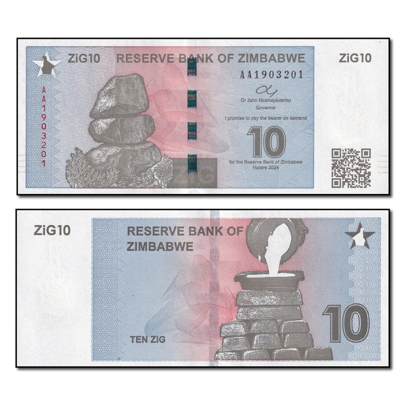 Zimbabwe 2024 10 ZiG P.110 CFU – M.R.Roberts - Wynyard Coin Centre