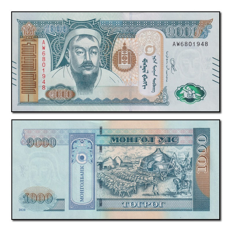 Mongolia 2020 1000 Tugrik P.75 CFU – M.R.Roberts - Wynyard Coin Centre