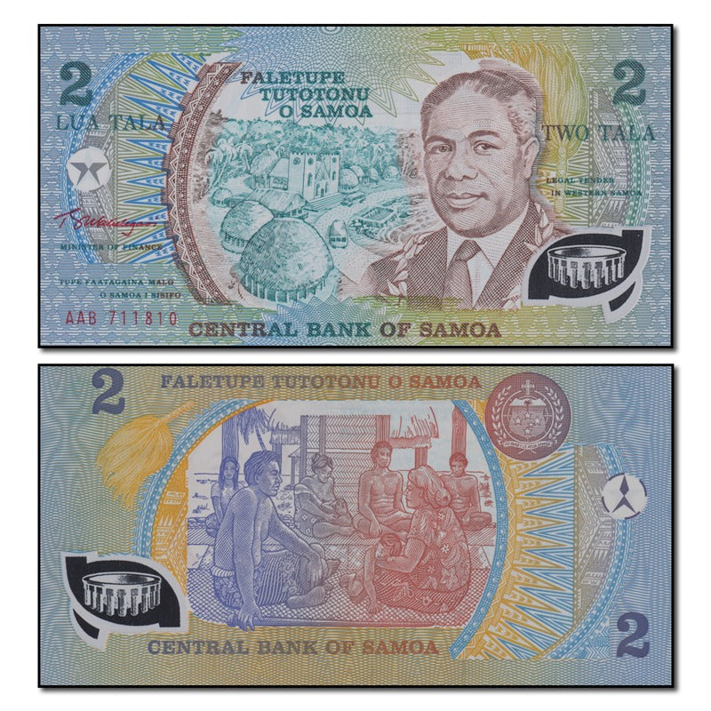 Samoa 1990 2 Tala Polymer P.31 CFU – M.R.Roberts - Wynyard Coin Centre