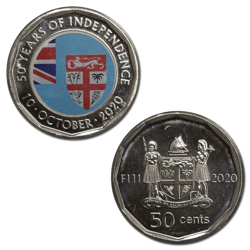 Fiji 2020 50 Cents - 50 Years of Independence – M.R.Roberts - Wynyard ...