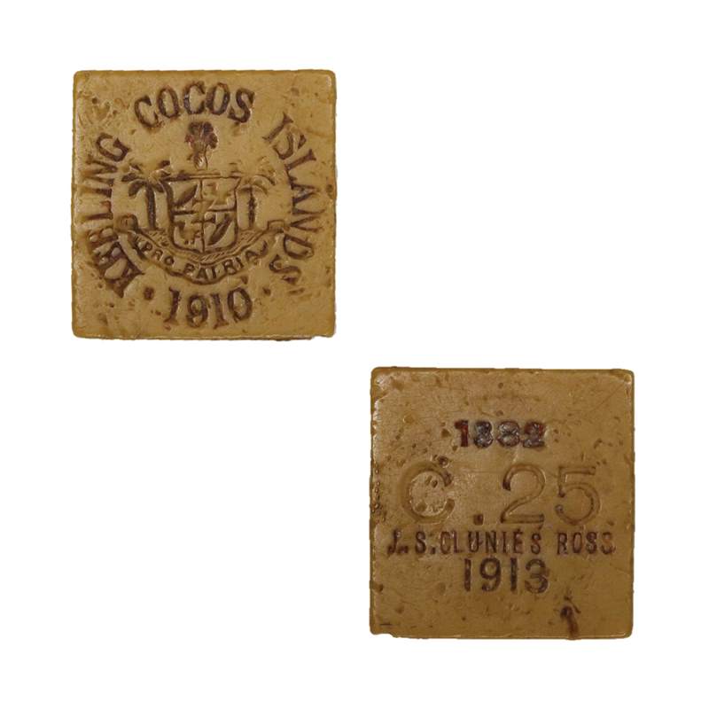 Keeling Cocos Islands 1913 10 Cent Ivory/Bone Token FINE+ - Wynyard ...