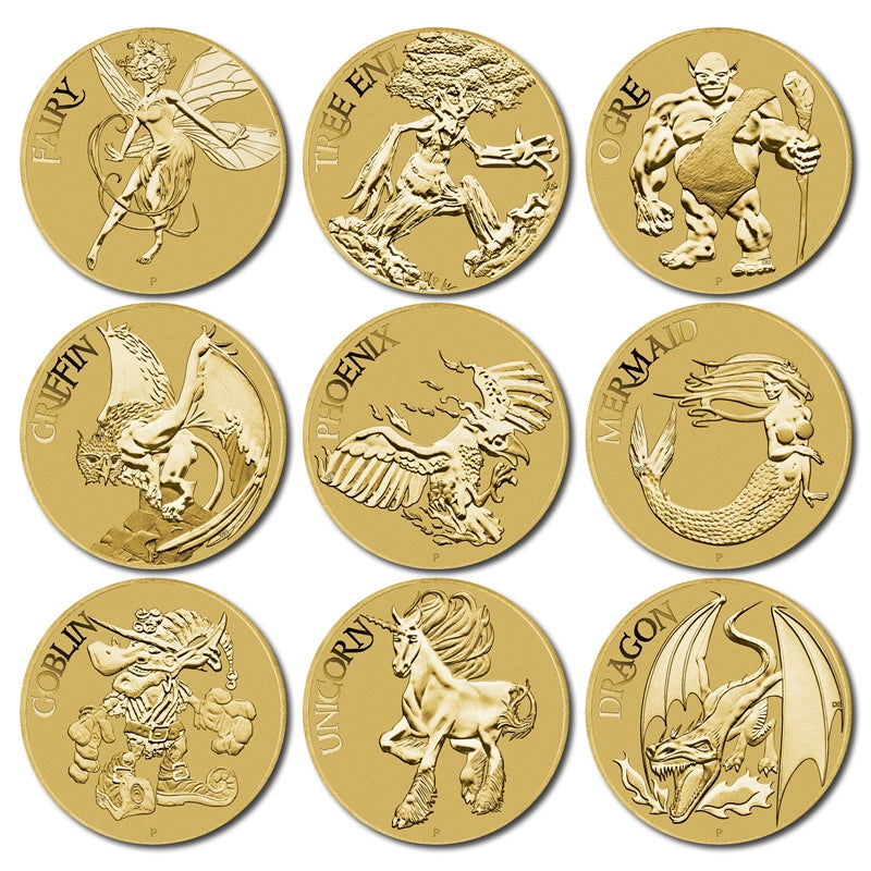 2011 Young Collectors - Mythical Creatures $1 Coin Set – M.R.Roberts ...