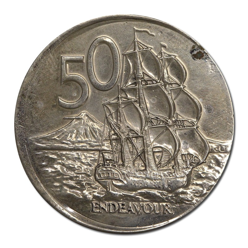 New Zealand (1967-2005) 50c Error Reverse Brockage – M.R.Roberts ...
