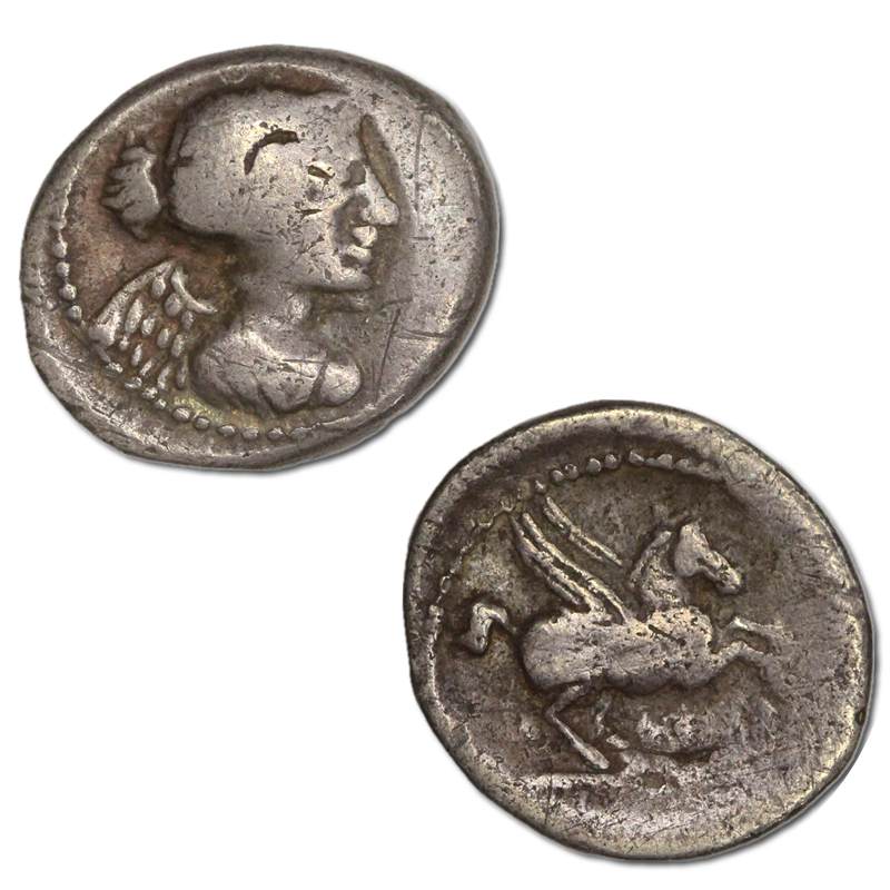 Roman Republican, Q.Titius Mutto 90BC Silver Quinarius – M.R.Roberts ...