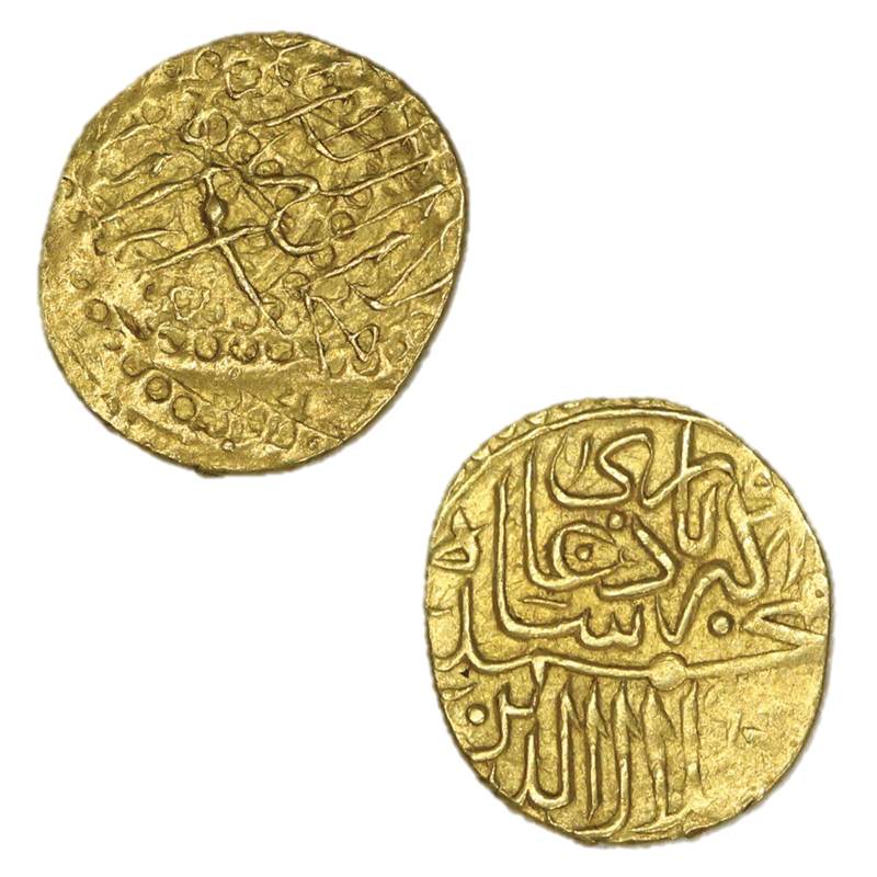 India Mughal Empire AH963-1014 (1556-1605) Gold 1/4 Ashrafi – M.R ...