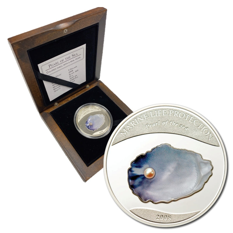 2008 $5 Palau Pearl of the Sea – M.R.Roberts - Wynyard Coin Centre