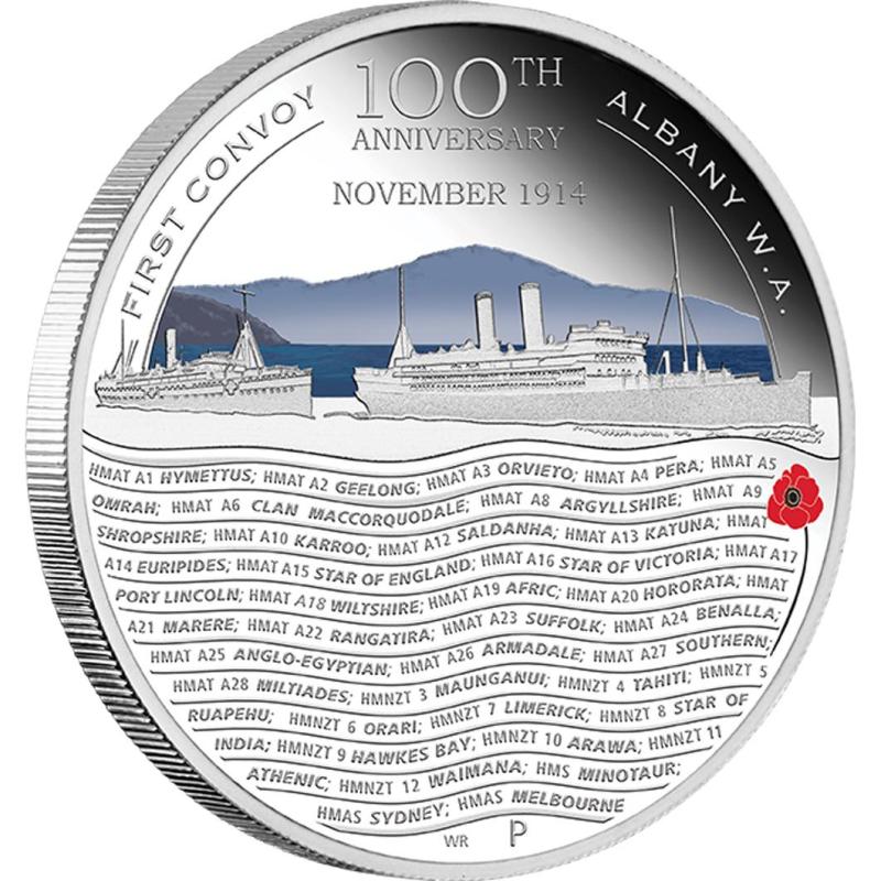 2014 ANZAC Spirit - First Convoy Albany 1/2oz Silver Proof – M.R ...