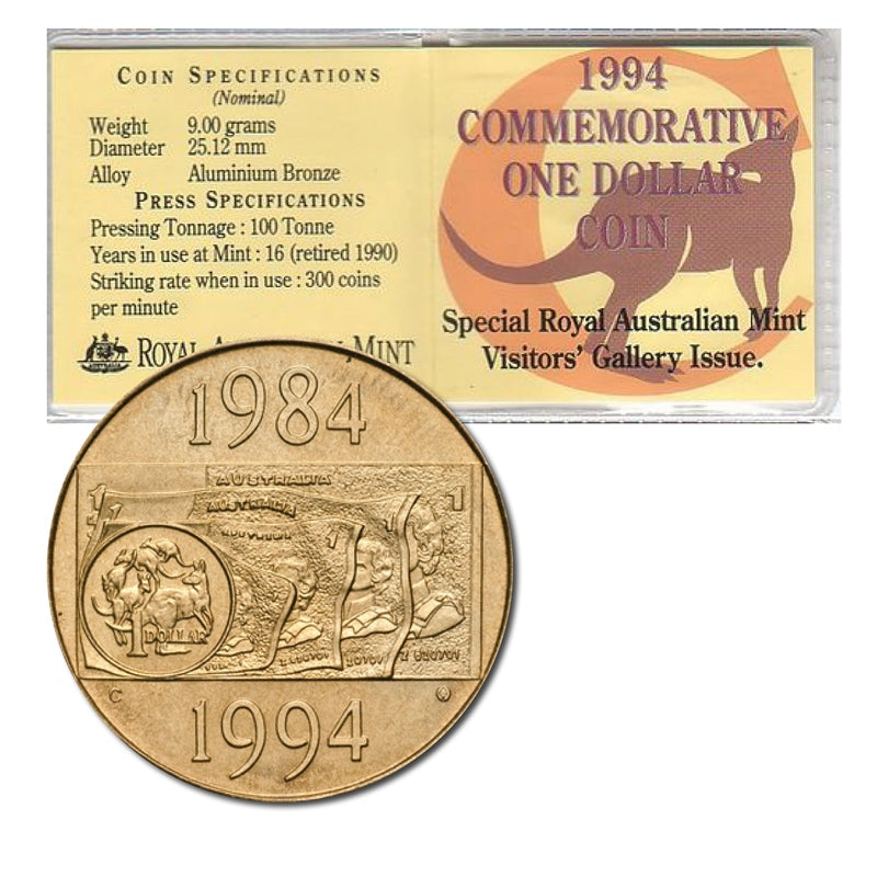 $1 1994 Decade of $1 'C' Mintmark Al/Bronze UNC - Wynyard Coin Centre ...