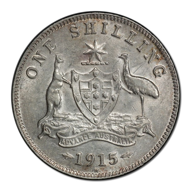 Australia 1915 H Shilling Lustrous Light Tone nUNC - Wynyard Coin ...
