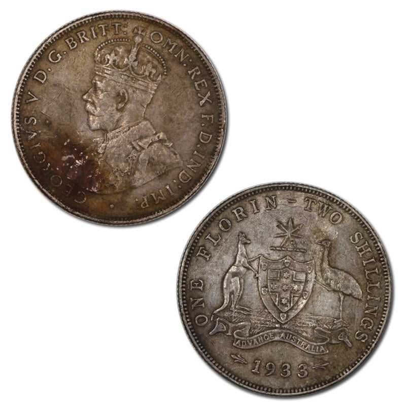 Australia 1933 Florin – M.R.Roberts - Wynyard Coin Centre