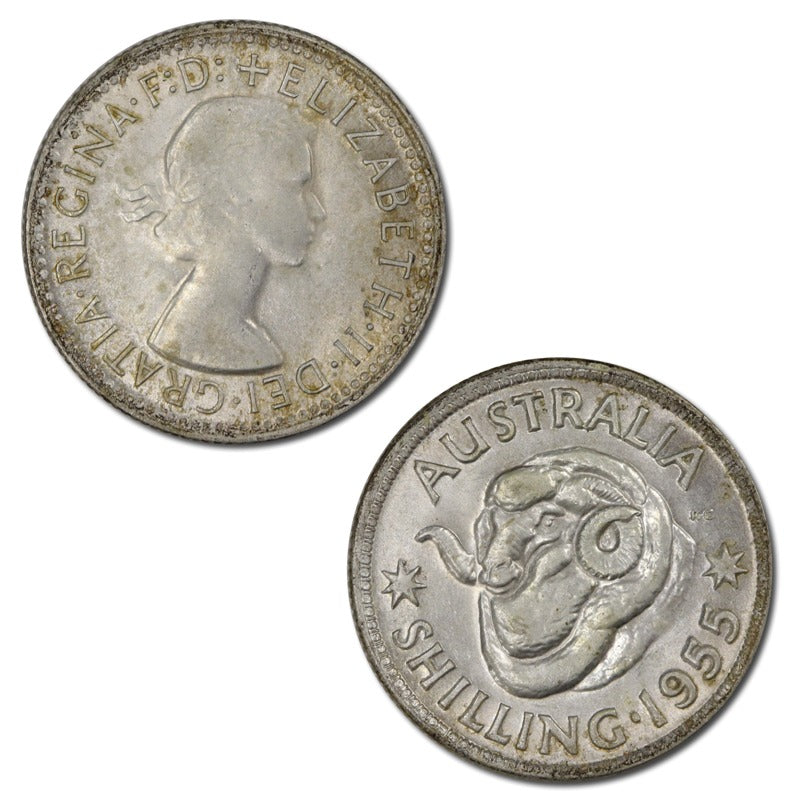 Australia 1955 Shilling – M.R.Roberts - Wynyard Coin Centre