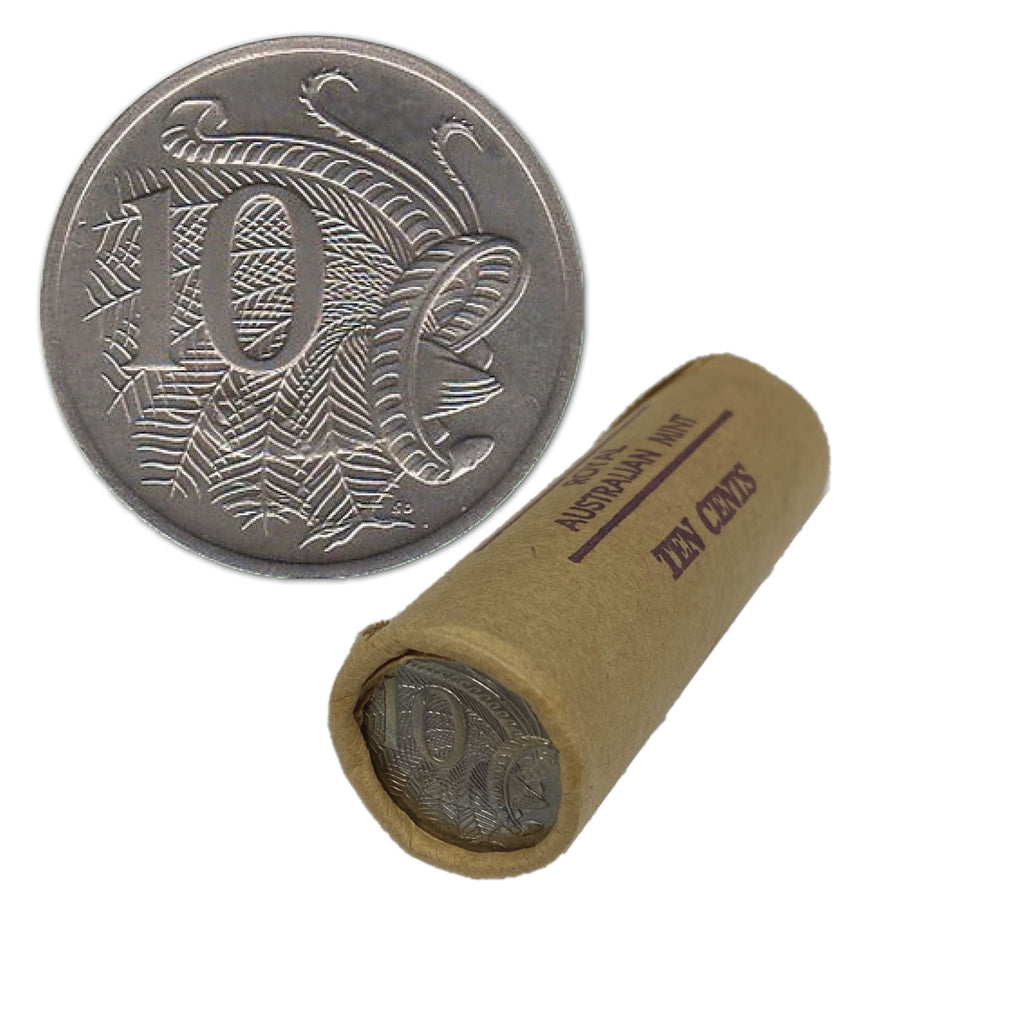 10c 1975 Royal Australian Mint Roll – M.R.Roberts - Wynyard Coin Centre