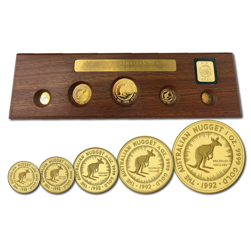 1992 Australian Nugget 5 Coin Gold Proof Set – M.R.Roberts - Wynyard ...