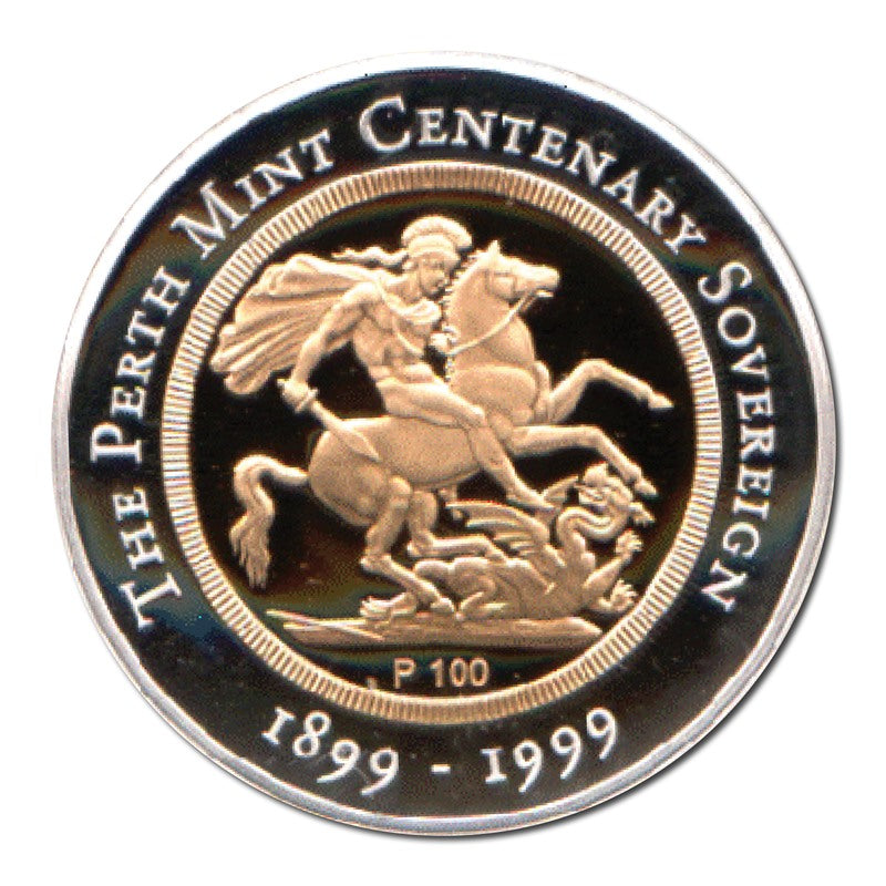 $100 1999 Perth Mint Centenary Sovereign - Wynyard Coin Centre – M.R ...