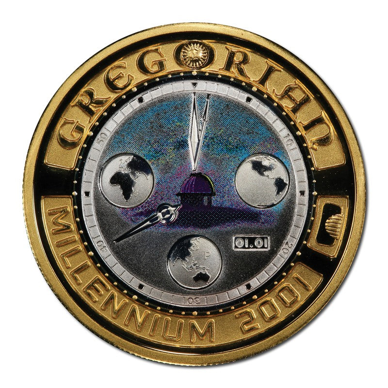 $20 2001 Bi Metal Gregorian Millennium – M.R.Roberts - Wynyard Coin Centre