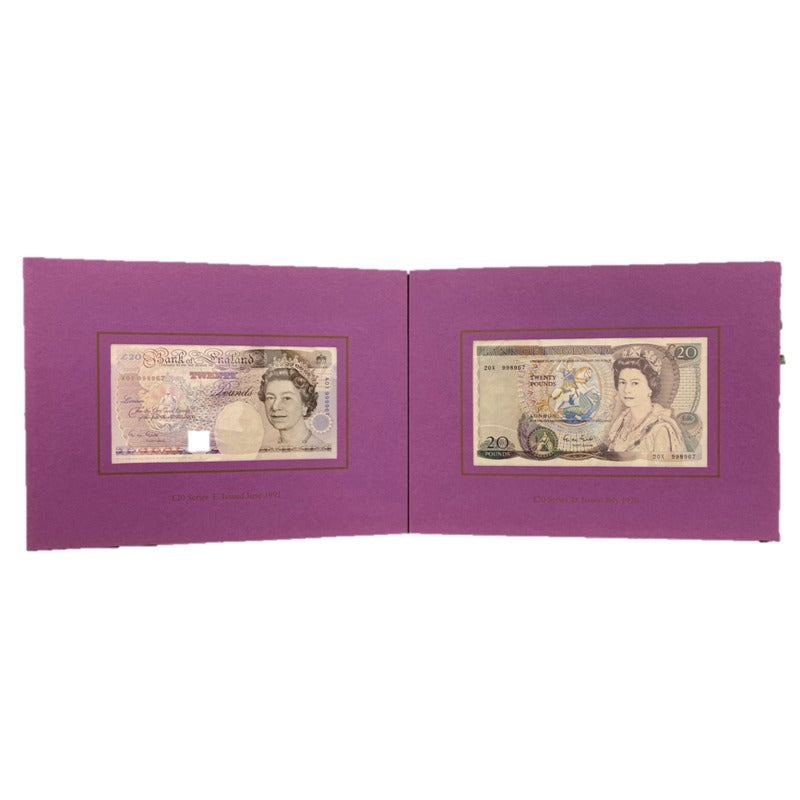 1991 Bank of England 20 Pound First & Last Banknote Pair – M.R.Roberts ...