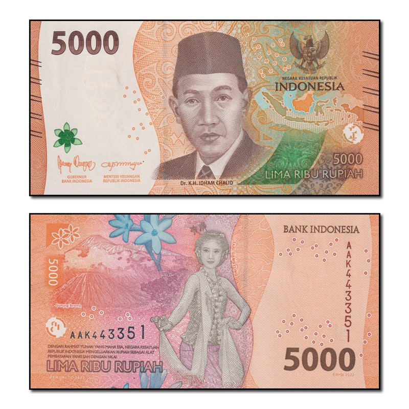 Indonesia 2022 5000 Rupiah P.164 CFU – M.R.Roberts - Wynyard Coin Centre