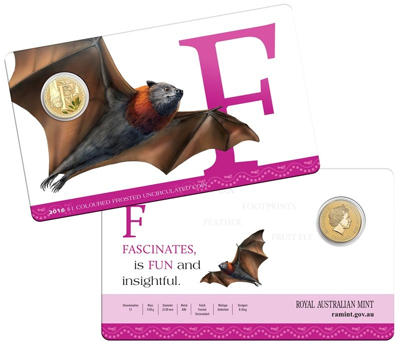$1 2016 Coloured 'F' Alphabet Al-Bronze Coin – M.R.Roberts - Wynyard ...