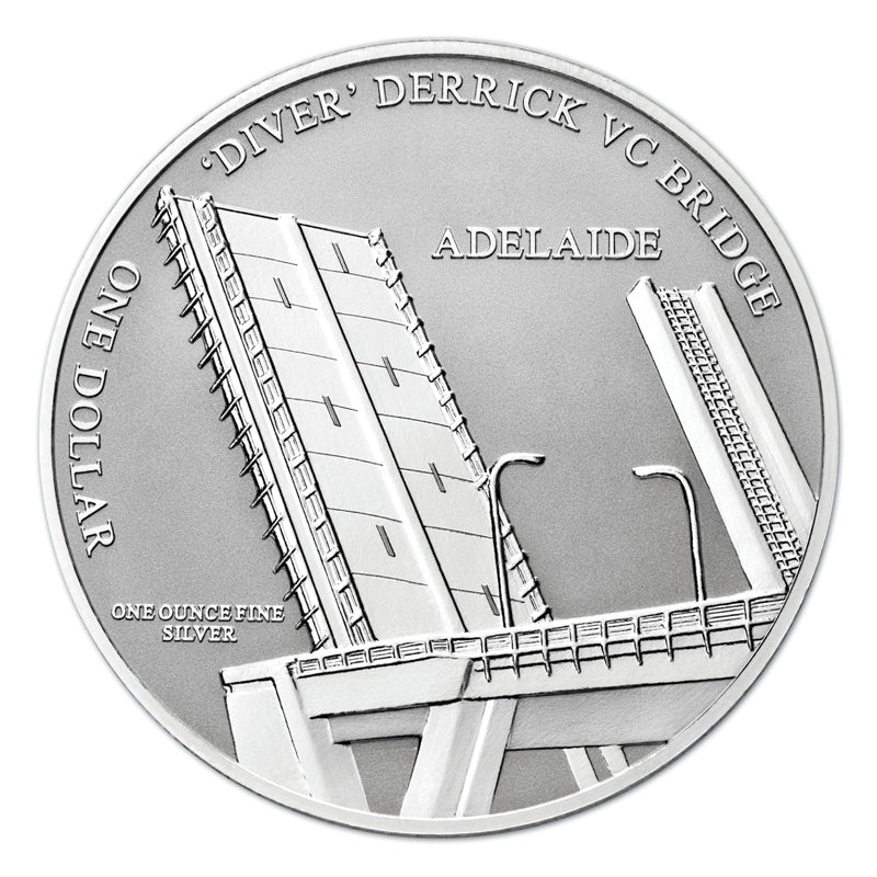 $1 2011 Capital Bridges - 'Diver' Derrick Bridge 1oz 99.9% Silver UNC ...