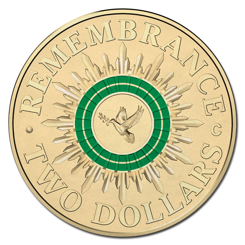 $2 2014 Remembrance Day Green Coloured 'C' Mintmark – M.R.Roberts ...