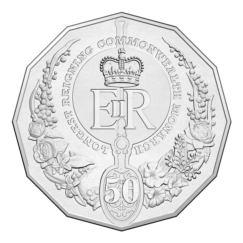 50c 2015 Longest Reigning Monarch UNC - Wynyard Coin Centre – M.R ...