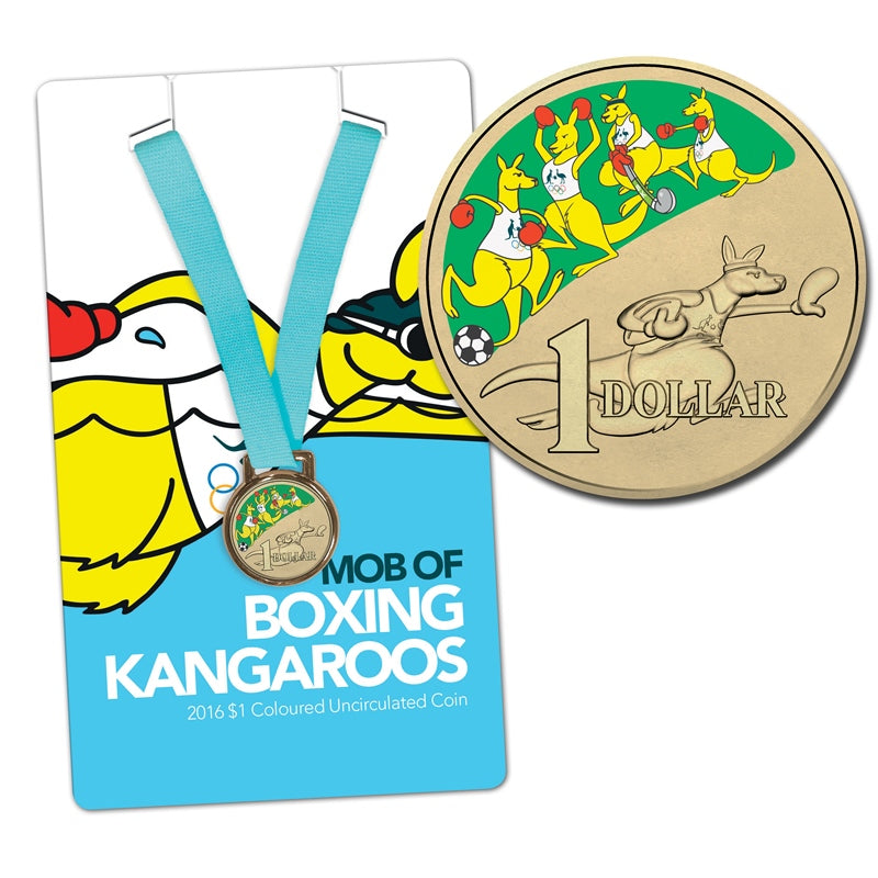 $1 2016 Olympic Mob of Boxing Kangaroos - Swimming - Wynyard Coin ...