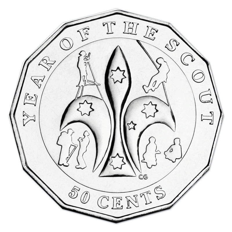 50c 2008 UNC Scouts Australia – M.R.Roberts - Wynyard Coin Centre