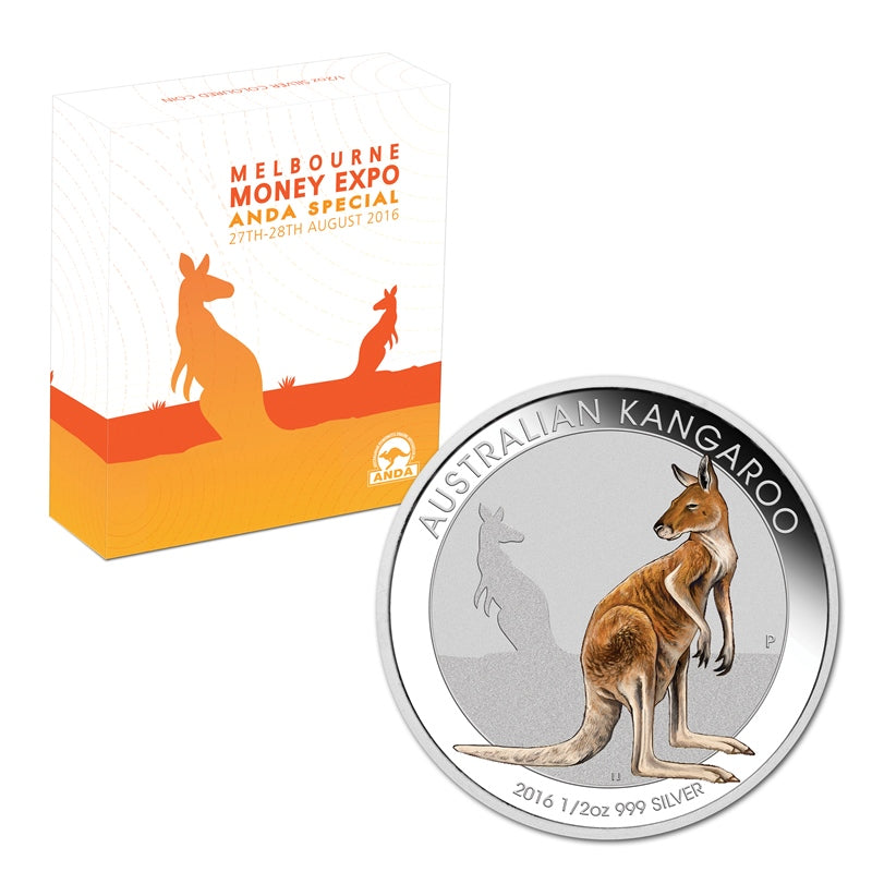 2016 Kangaroo 1/2oz Silver Coloured - Melb. Money Expo - Wynyard Coin ...
