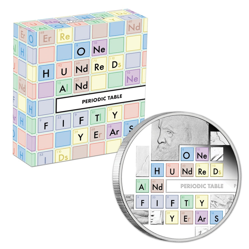 2019 150 Years of the Periodic Table 1oz Silver Proof - Wynyard Coin ...