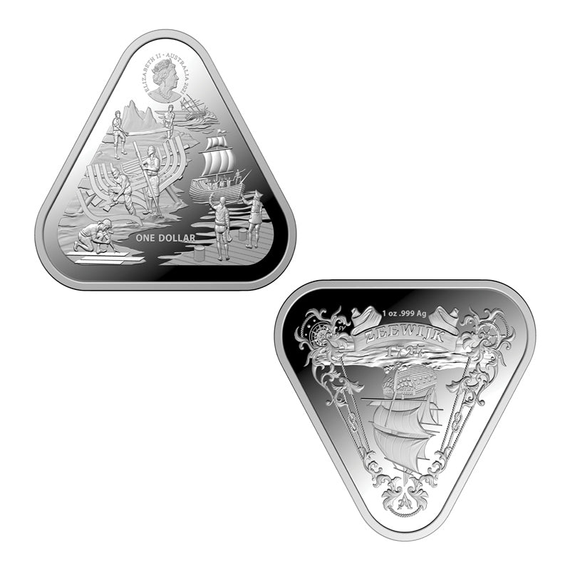 $1 2021 Zeewijk Triangle 1oz Silver UNC – M.R.Roberts - Wynyard Coin Centre