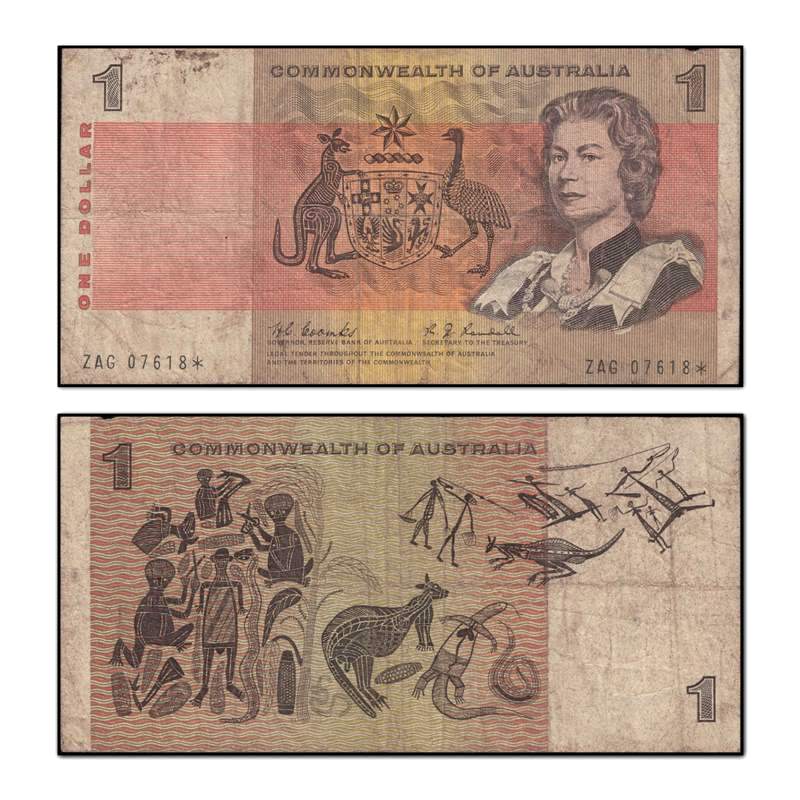 australian 1 dollar notes
