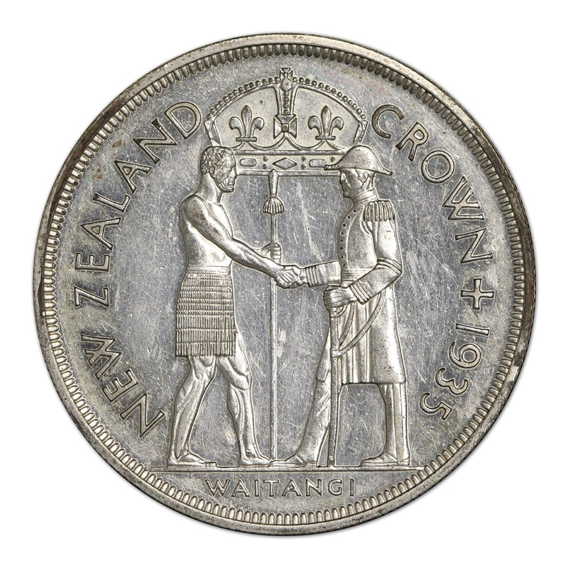 New Zealand 1935 Waitangi Crown EF/nUNC - Wynyard Coin Centre – M.R ...